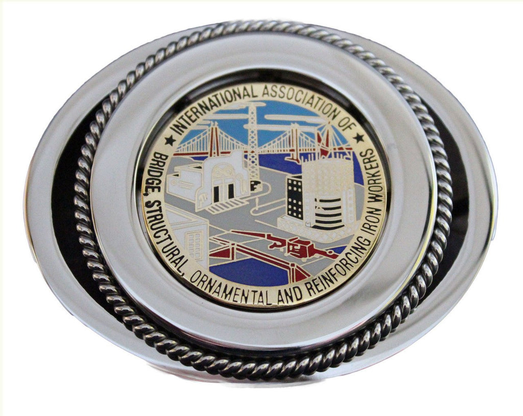 Union Ironworker Belt Buckle In Color | Ironworkergear