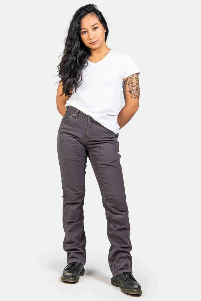 Dovetail Women's Workwear Britt Utility Dark Grey Canvas | Ironworkergear