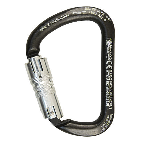 Kong XL ANSI Twist Lock Carbon Steel Carabiner #KNG-411-TZ | Ironworkergear