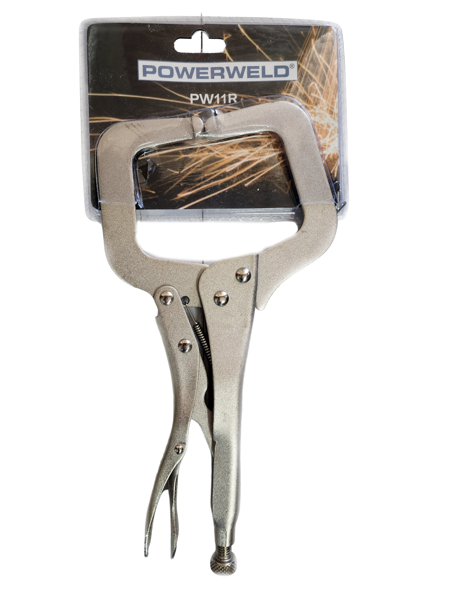 Powerweld 11" Locking C-Clamps with Swivel Pads - PW11R | Ironworkergear