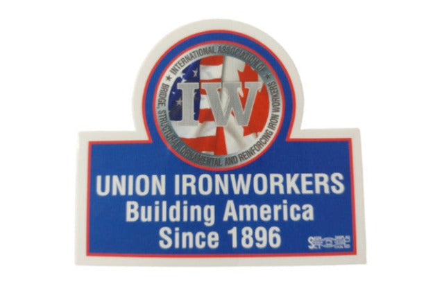 Union Ironworkers Building America LARGE Decal #BLU02 | Ironworkergear
