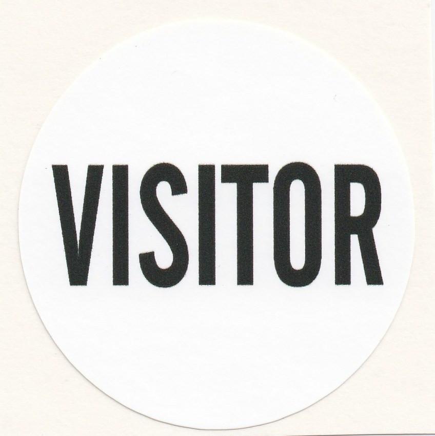 Visitor Reflective Hard Hat Sticker #HMR-15 | Ironworkergear