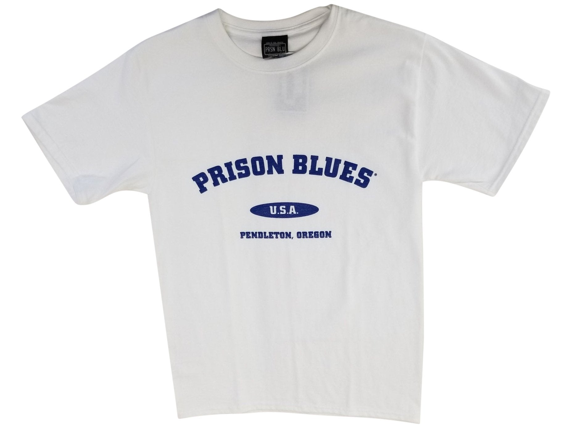 Prison Blues Varsity Blues T-Shirt in White #2704015-Clearance ...